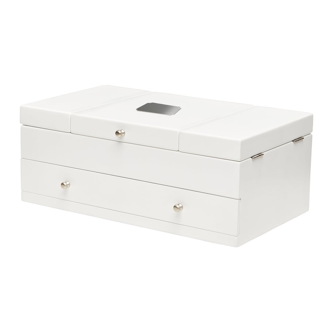 Mele & Co Personalized Everly Wooden Triple Lid Folding Jewelry Box ...