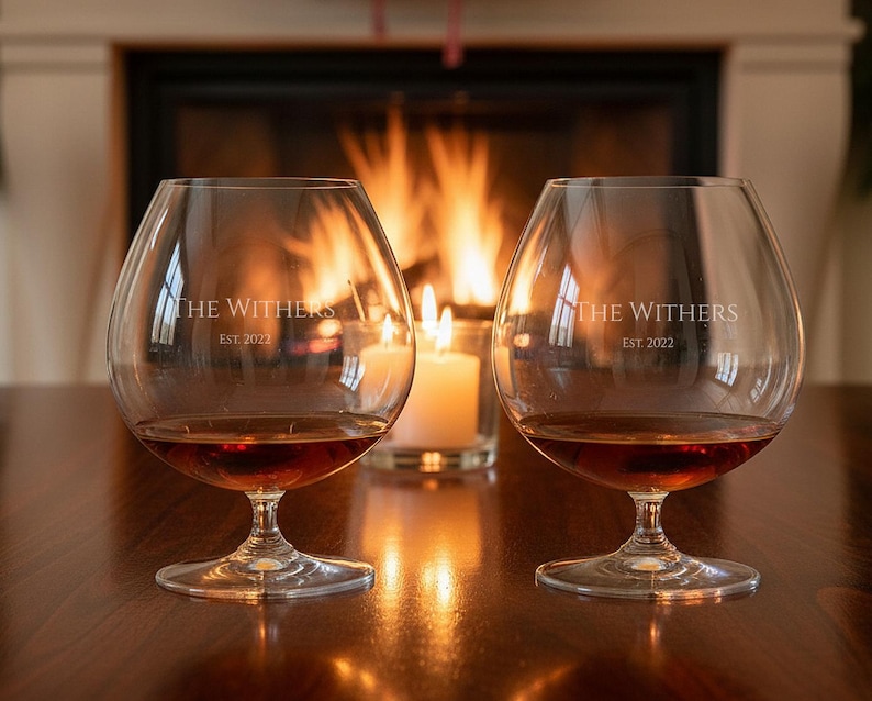 Riedel Vinum Personalized Cognac Glasses, Set of 2 Custom Engraved ...