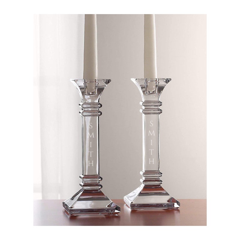 Crystal Tall Candlesticks - Etsy