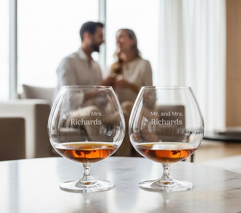 Riedel Vinum Personalized Cognac Glasses, Set of 2 Custom Engraved ...