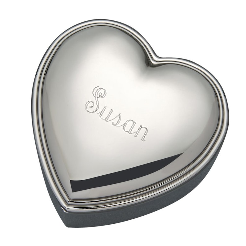 Personalized Heart-shaped Jewelry Box / Custom Engraved - Etsy