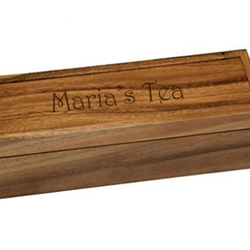 Wooden Tea Box - Etsy
