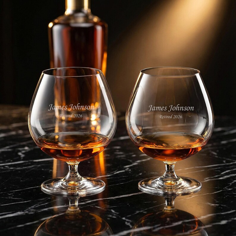 Riedel Vinum Personalized Cognac Glasses, Set of 2 Custom Engraved ...