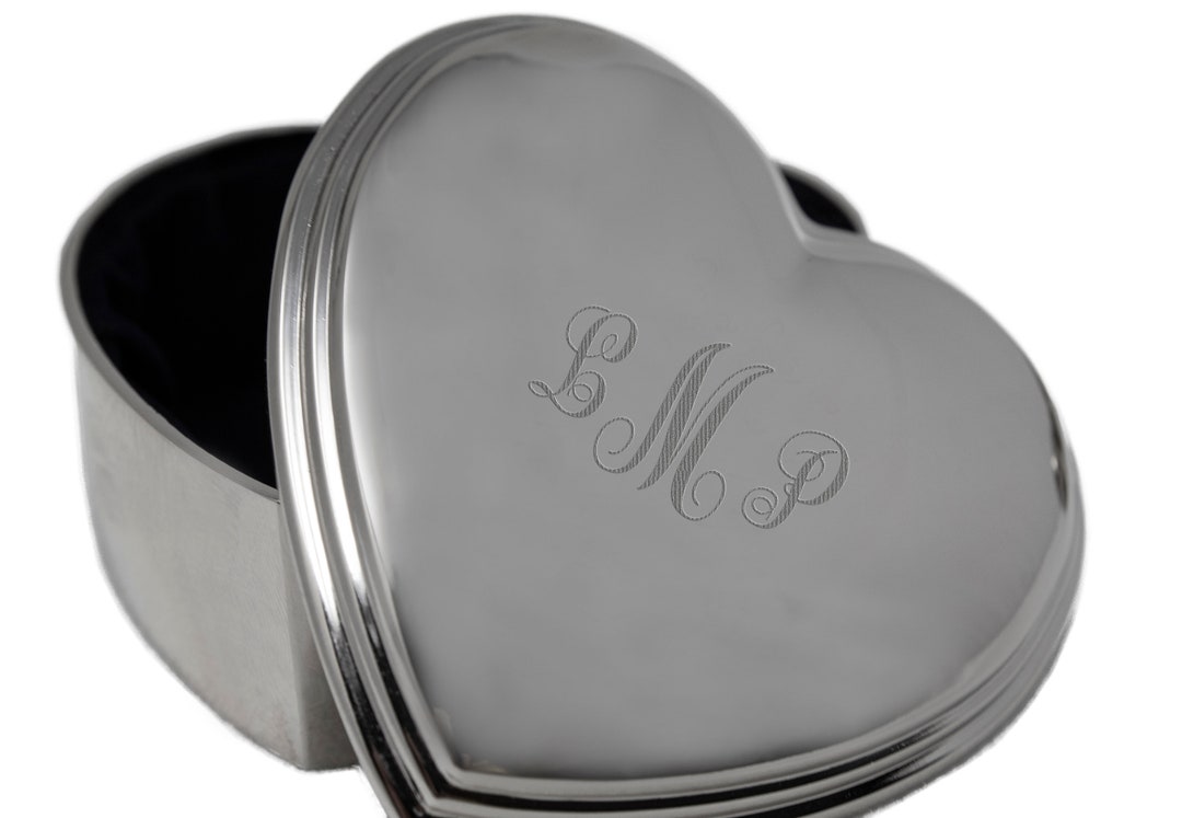 Personalized Heart-shaped Jewelry Box / Custom Engraved Keepsake Box - Etsy