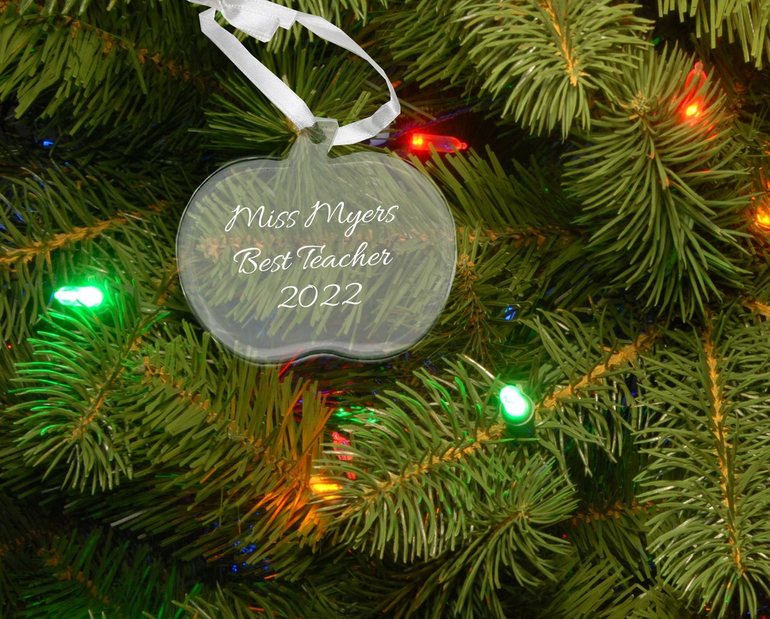 Personalized 3.125 Glass Apple Ornament / Custom - Etsy UK