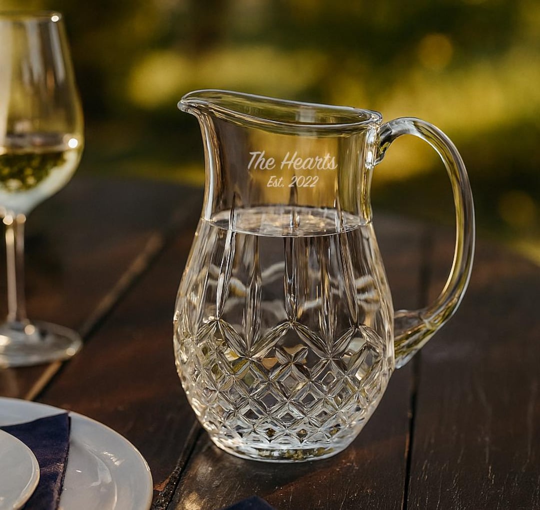 Waterford Crystal Personalized 64oz Lismore Pitcher, Custom Engraved ...