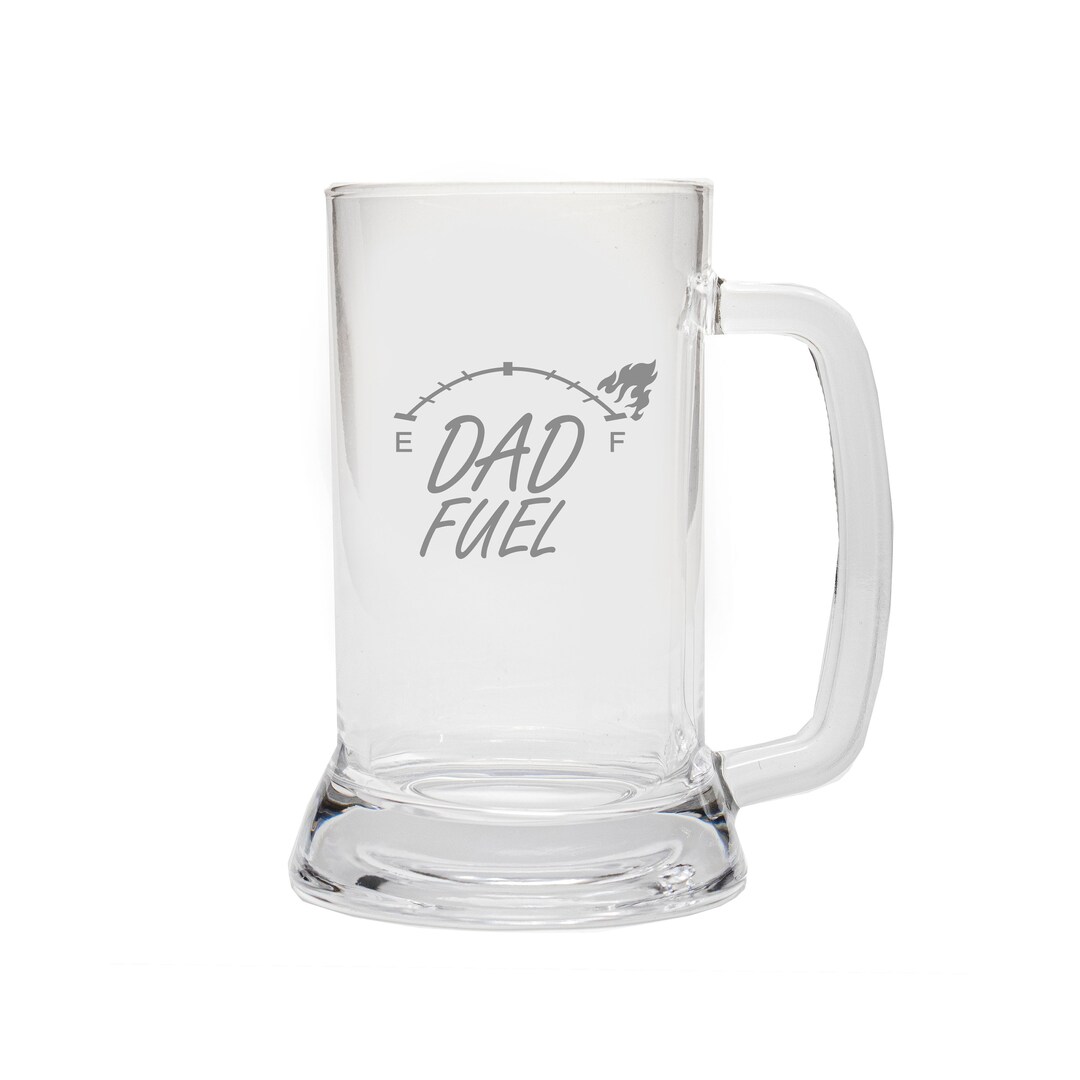 Dad Fuel Engraved 16 Oz Beer Stein / Engraved Glass Beer Mug for Dads ...