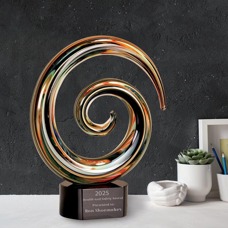 Glass Swirl Award - Etsy