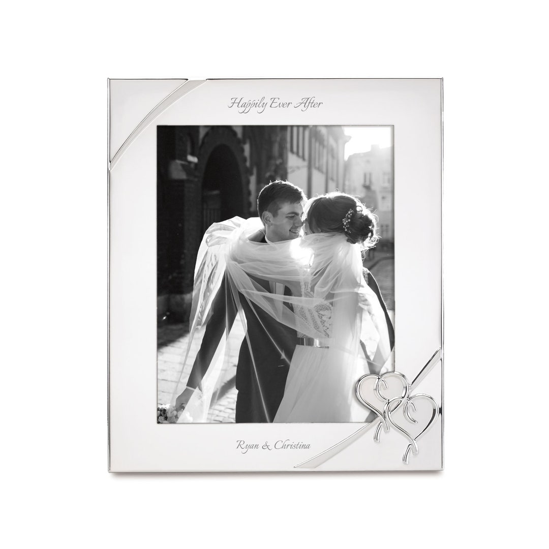 Lenox True Love Personalized 8x10 Picture Frame, Custom Engraved Silver ...