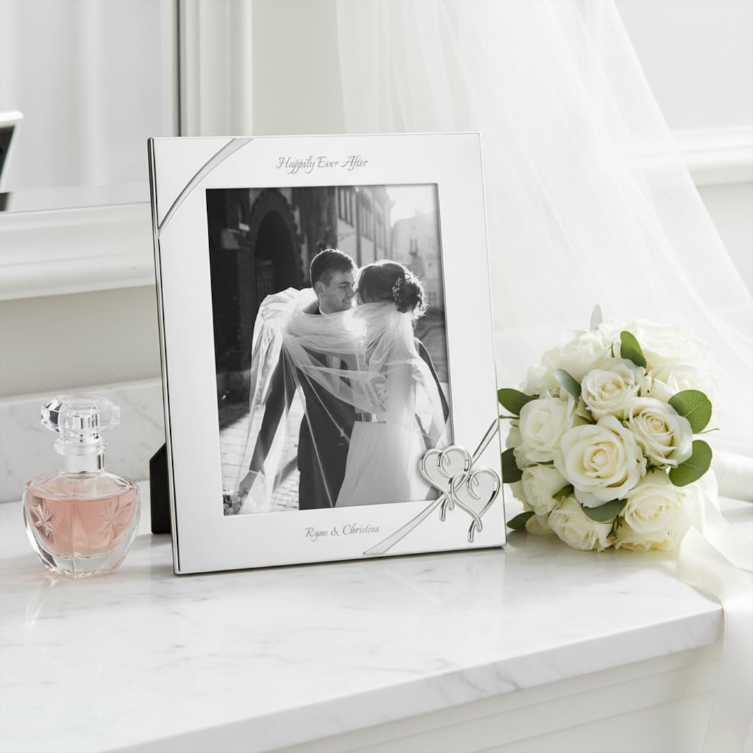 Lenox True Love Personalized 8x10 Picture Frame, Custom Engraved Silver ...
