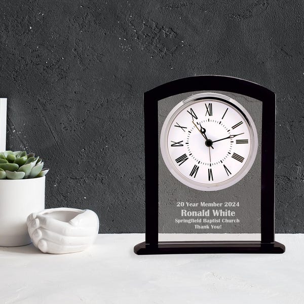 Desk Clock Black - Etsy