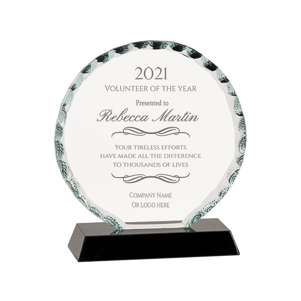 Glass Crystal Appreciation Plaque - Etsy