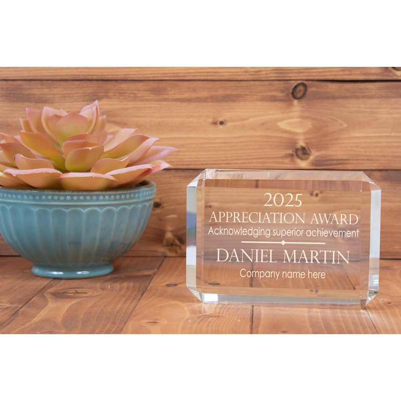 Acrylic Paperweight Award - Etsy