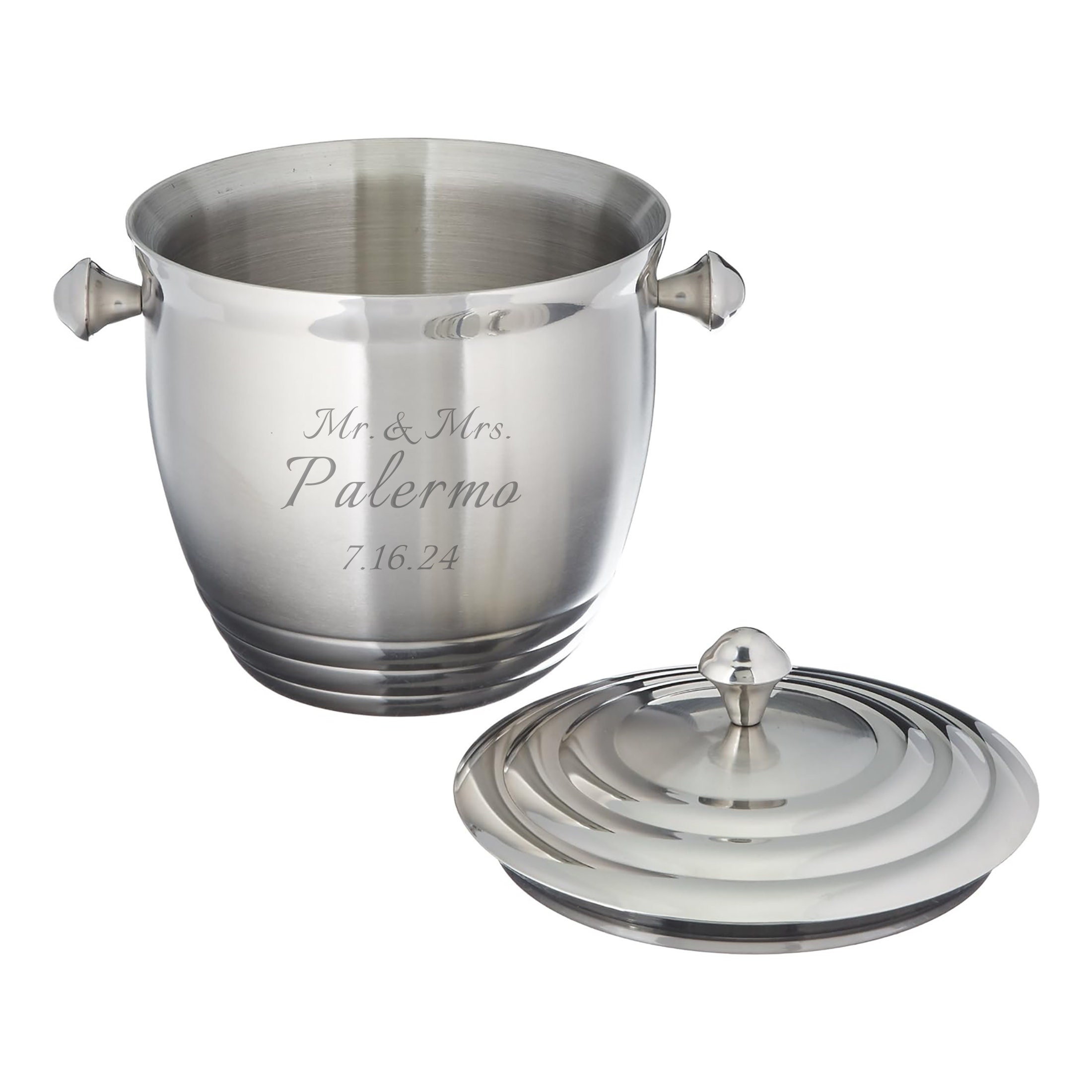 Lenox Tuscany Classics Personalized Stainless Steel Ice Bucket With Lid ...