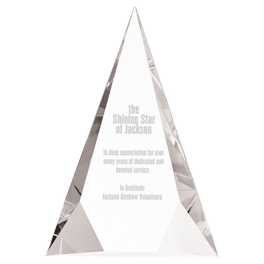Personalized 6 X 8 Crystal Pyramid Plaque Award - Etsy