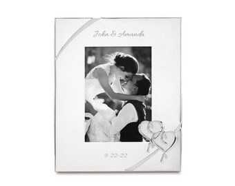 Lenox True Love Personalized 8x10 Picture Frame, Custom Engraved Silver ...