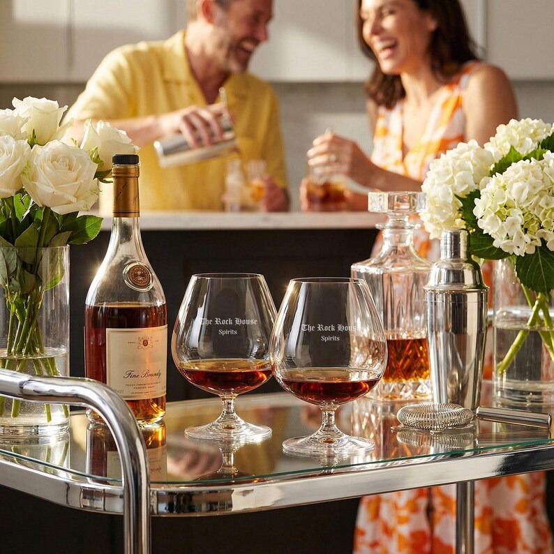 Riedel Vinum Personalized Cognac Glasses, Set of 2 Custom Engraved ...