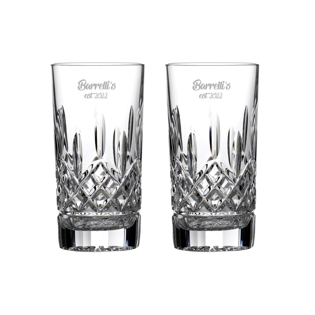 Waterford Personalized Lismore Hiball Glasses, Set of 2 Custom Engraved ...