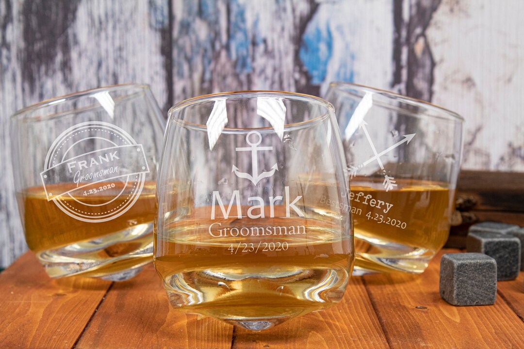9.5oz rocking rocks glass Groomsmen Best Man Etched Glasses / Engraved ...
