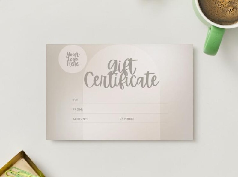 Customizable Digital Gift Certificate Template – Modern & Printable Design - Etsy