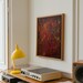 Fire Within Us – Dark Red Abstract Wall Art Print, Fine Art Poster ...
