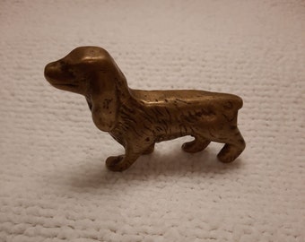 Small Dog Statue Brass Doggy Figurine 2.5 Inches Tall and 4 - Etsy