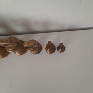 Vintage Set of 7 Brass Imperial Bell Weights From 1 Lb to 0.25 Oz ...