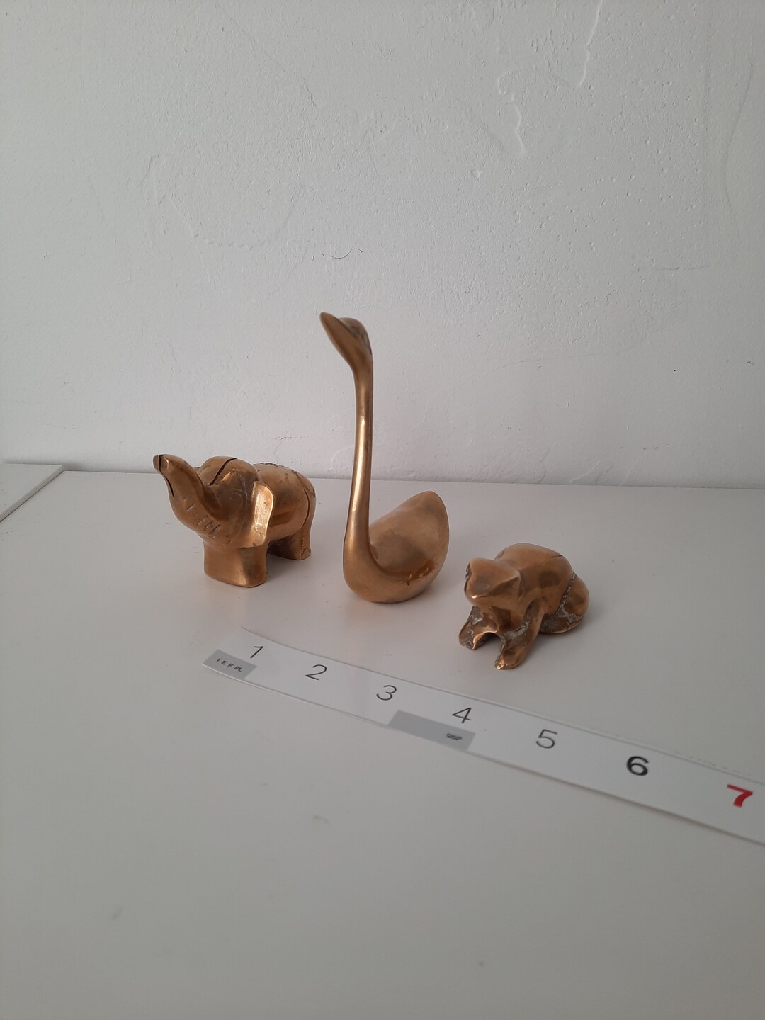 Onesmall and Heavy Swan Frog and Elephant Brass Figurine - Etsy
