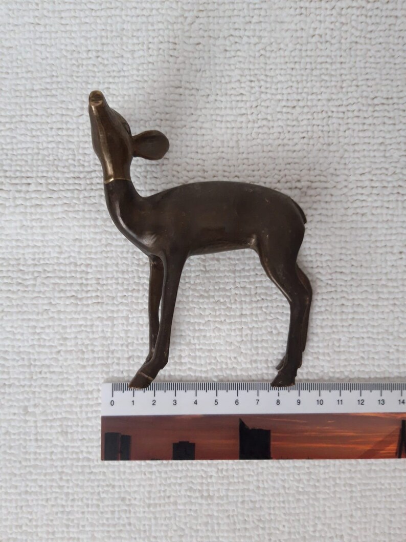 Solid Brass Deer Figurine From 1970s Vintage Brass Figurine - Etsy
