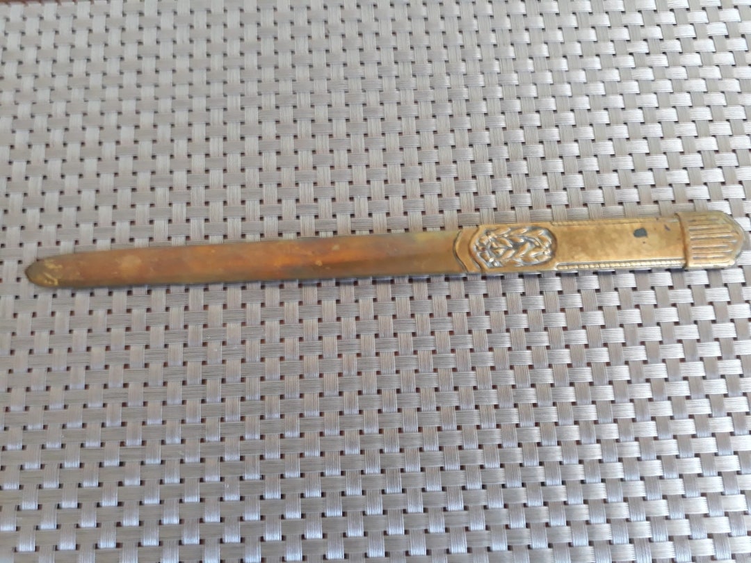 Vintage Brass Letter Opener | Ornate Decorative Metal Letter Opener ...