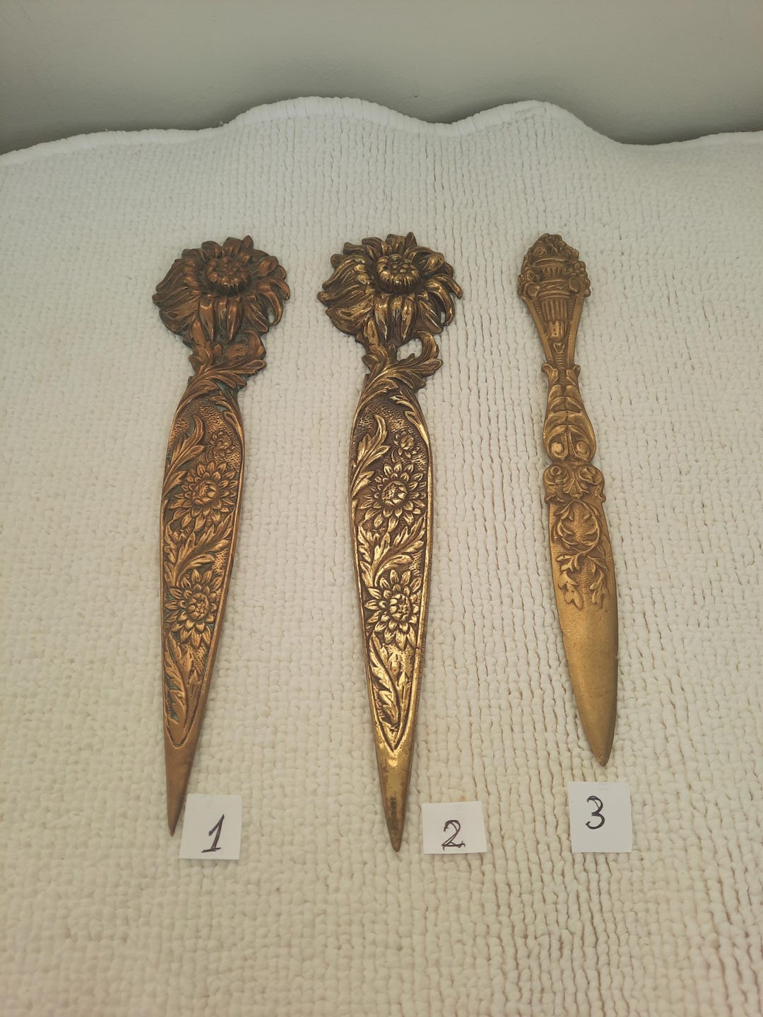 ONE!!! Vintage Letter Opener | Ornate Decorative Brass Letter Opener ...