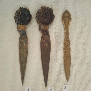 ONE!!! Vintage Letter Opener | Ornate Decorative Brass Letter Opener ...