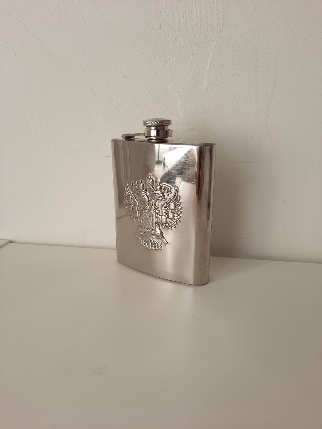Stainless Steel Flask With Eagle Motive - Etsy