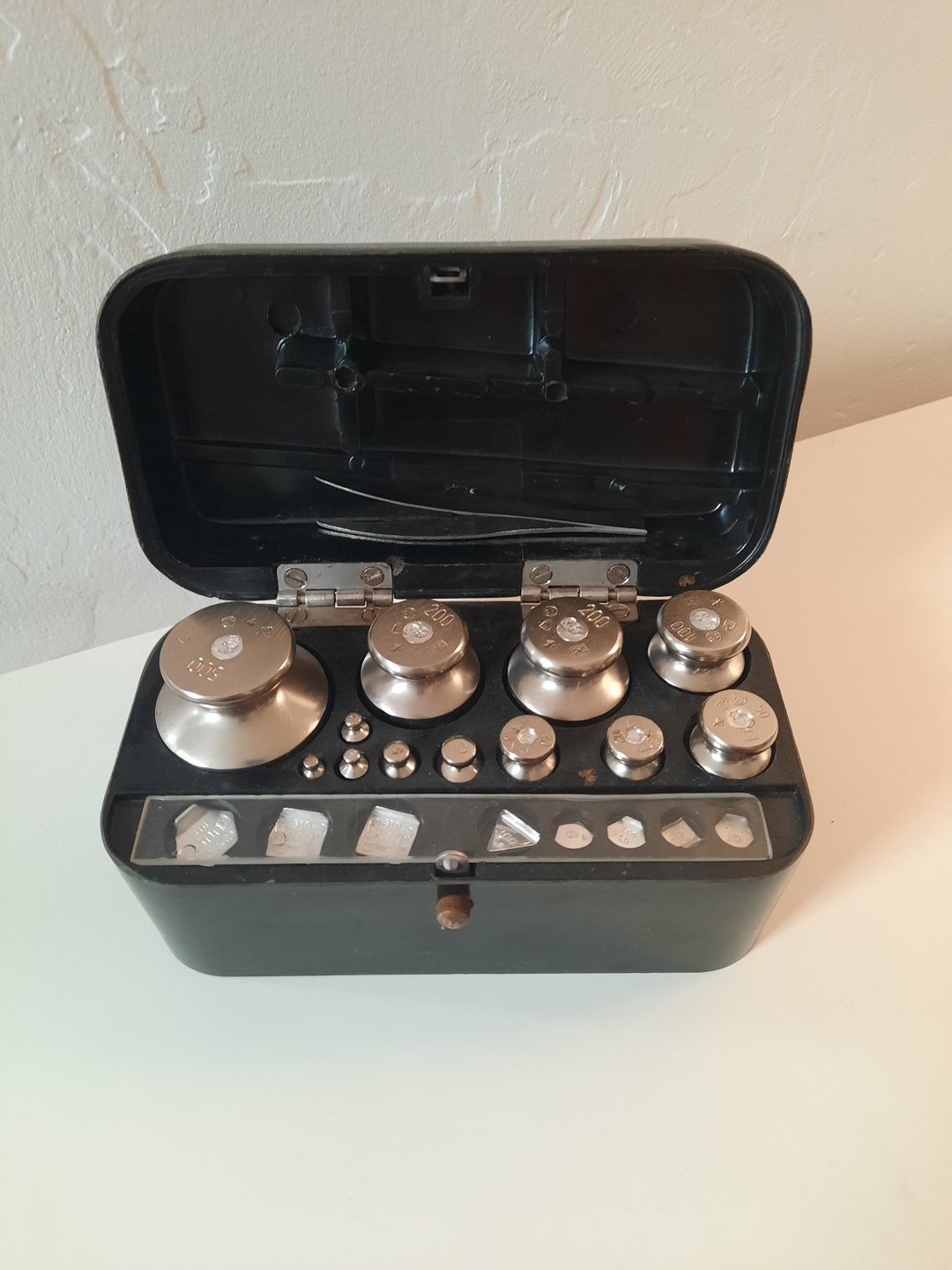 Soviet Set of Weights, Scale Weights, Scales Weight in Box, Laboratory ...