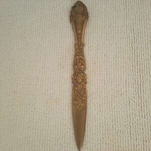 ONE!!! Vintage Letter Opener | Ornate Decorative Brass Letter Opener ...