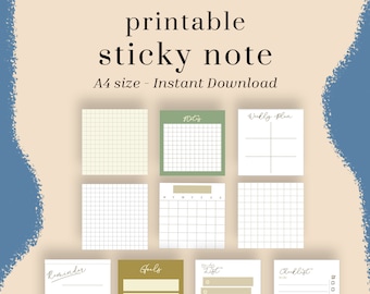 Sticky Notes Checklist - Etsy