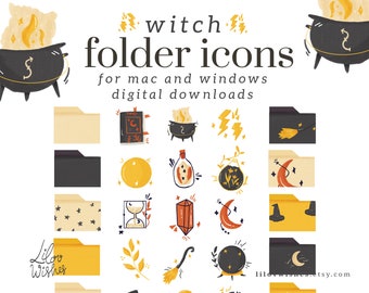 Windows Desktop Icons Witch - Etsy