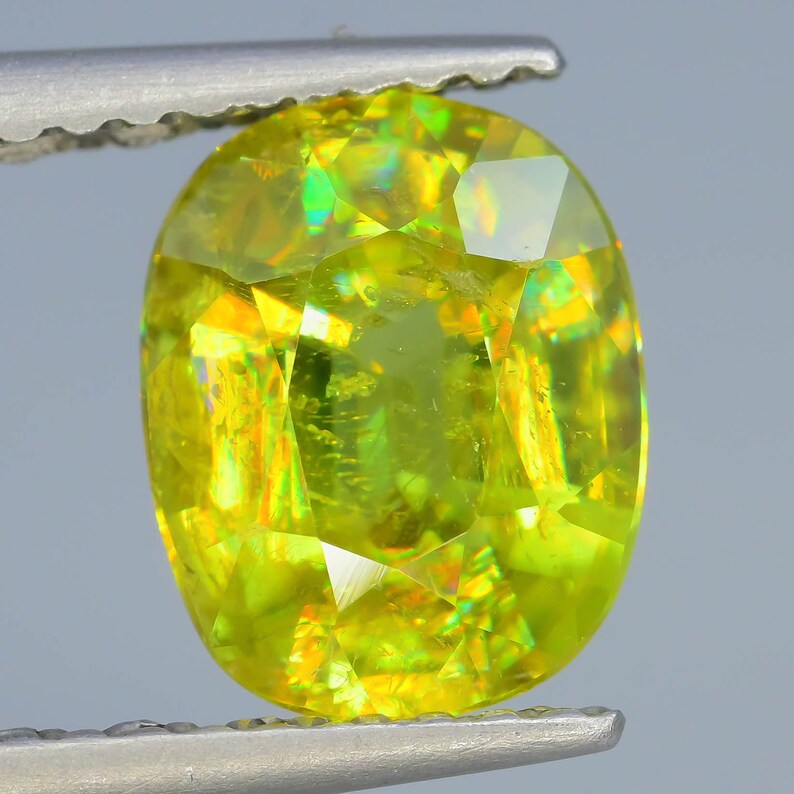 Natural Sphene for Jewelry Making, Multi Color Fire, Imperial Sphene ...