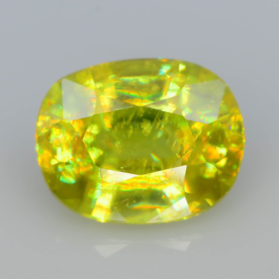 Natural Sphene for Jewelry Making, Multi Color Fire, Imperial Sphene ...