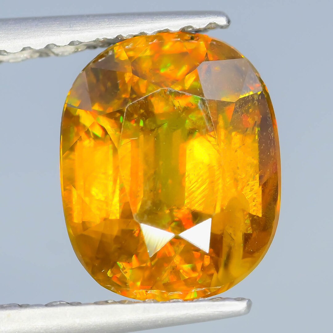 Natural Sphene for Jewelry Making, Multi Color Fire, Imperial Sphene ...