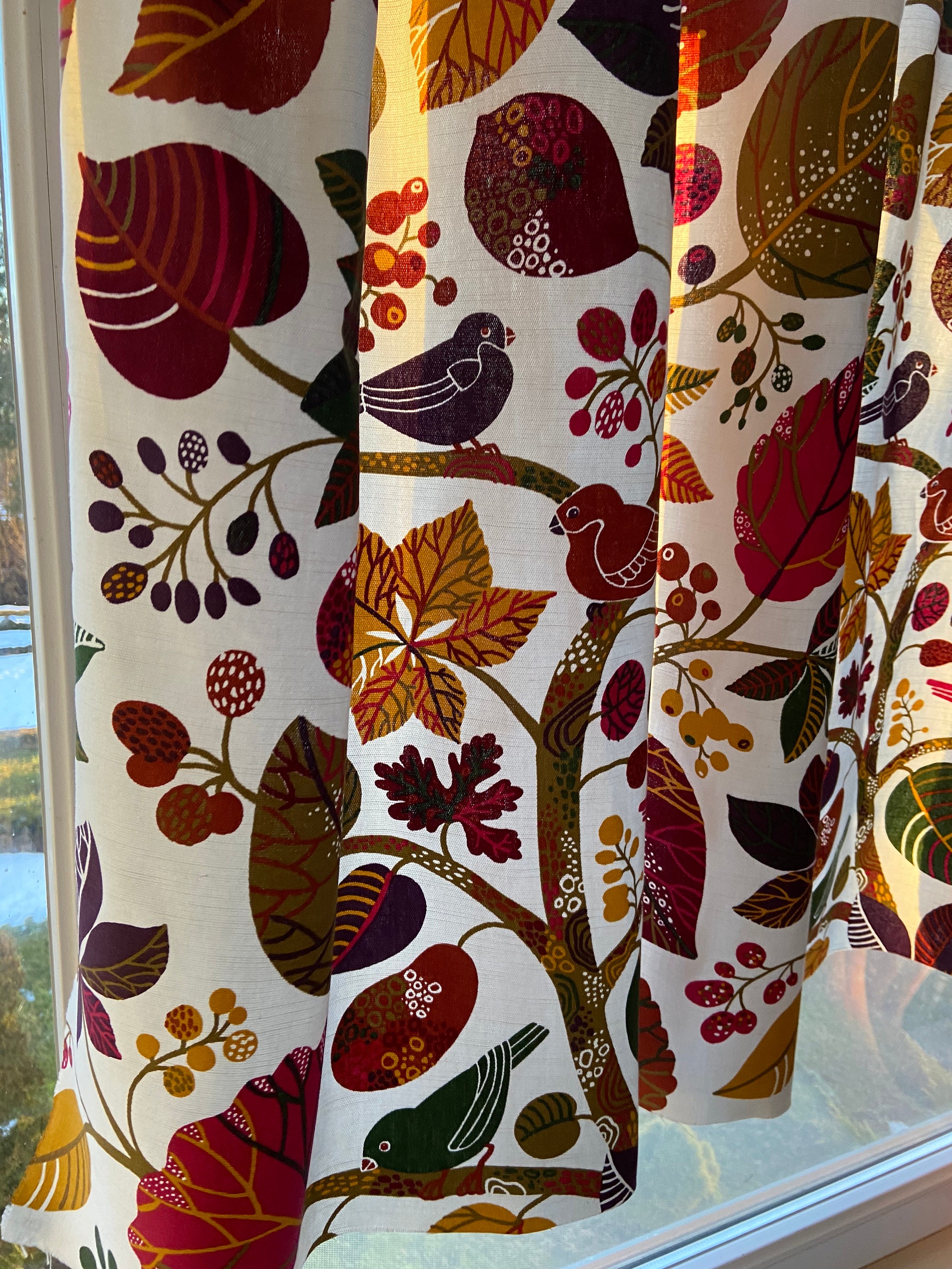 Cotton Curtains Cafe Curtains Kitchen Valance Panels Curtains - Etsy