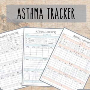 Asthma Tracker Asthma Log Respiratory Illness Log - Etsy