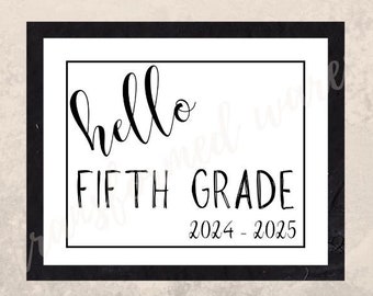 Hello Preschool 2024 2025 First Day of Preschool Back to School Sign ...