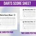 Darts Score Sheet Printable Template, Printable Darts Score Sheet ...