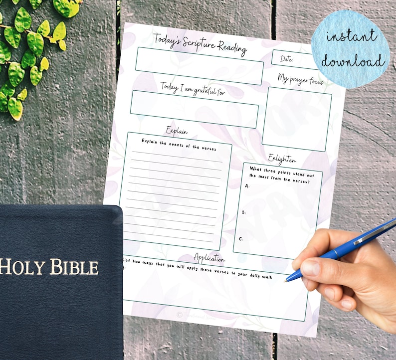 Bible Study Notes PDF Printable Instant Download Church | Etsy