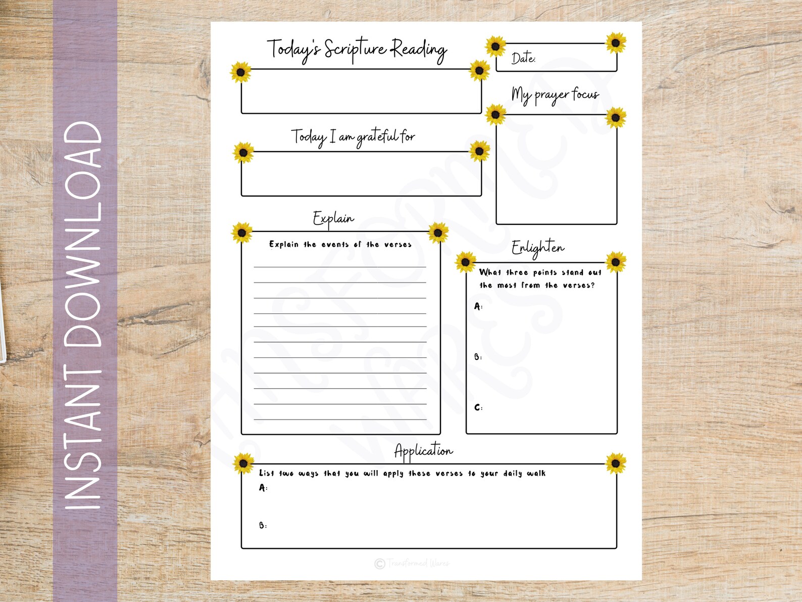 Bible Study Notes, PDF Printable, Instant Download, Church Journal ...