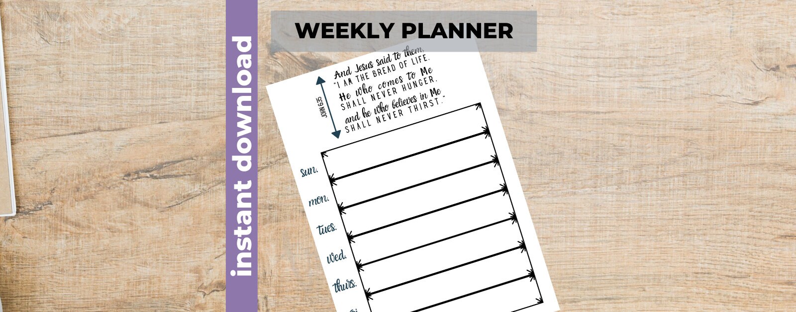 Menu Planner, Bible Verse Menu Printable, Dry Erase Meal Plan, I Am the ...
