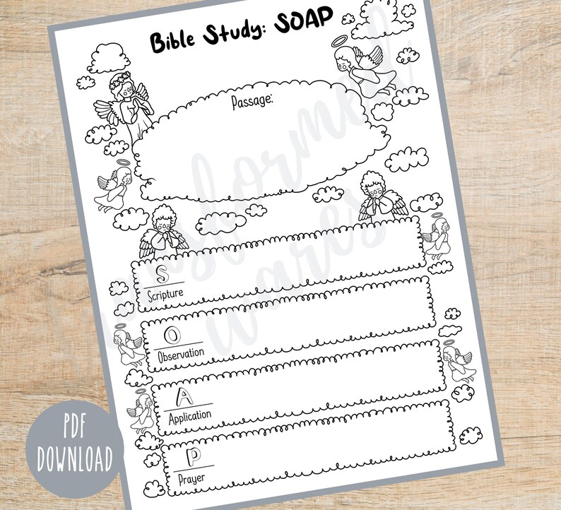 SOAP Bible Study Notes, PDF Printable, Instant Download, Church Journal ...