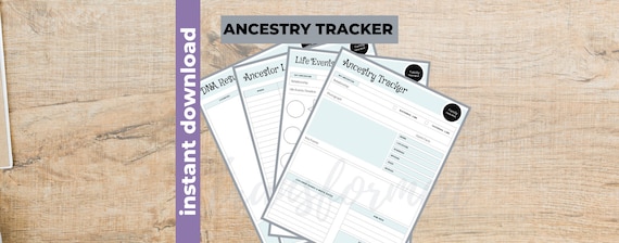 Ancestry Tracker Genealogy Tracker Ancestry Planner | Etsy