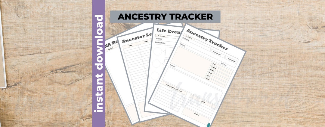 Ancestry Tracker Genealogy Tracker Ancestry Planner - Etsy
